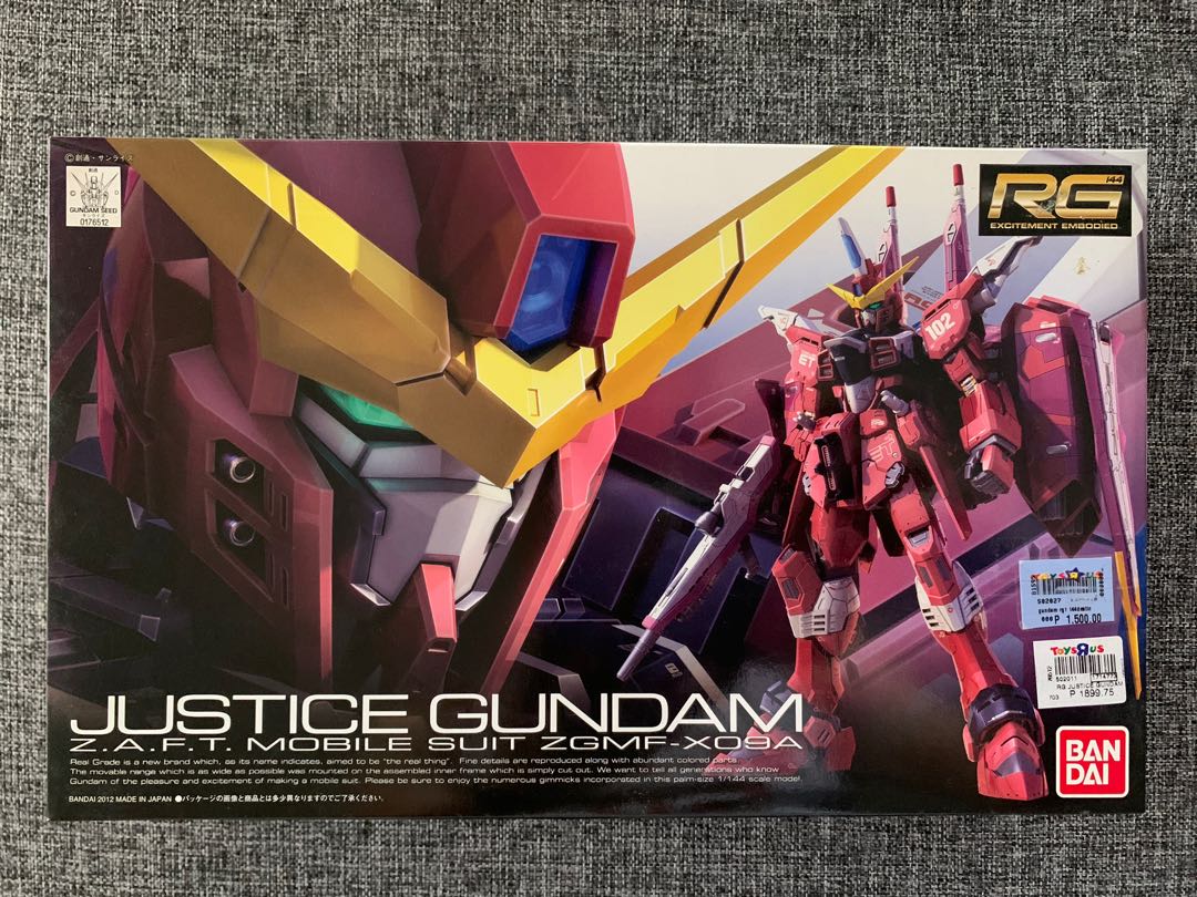 Justice Gundam RG 9, Hobbies & Toys, Toys & Games on Carousell