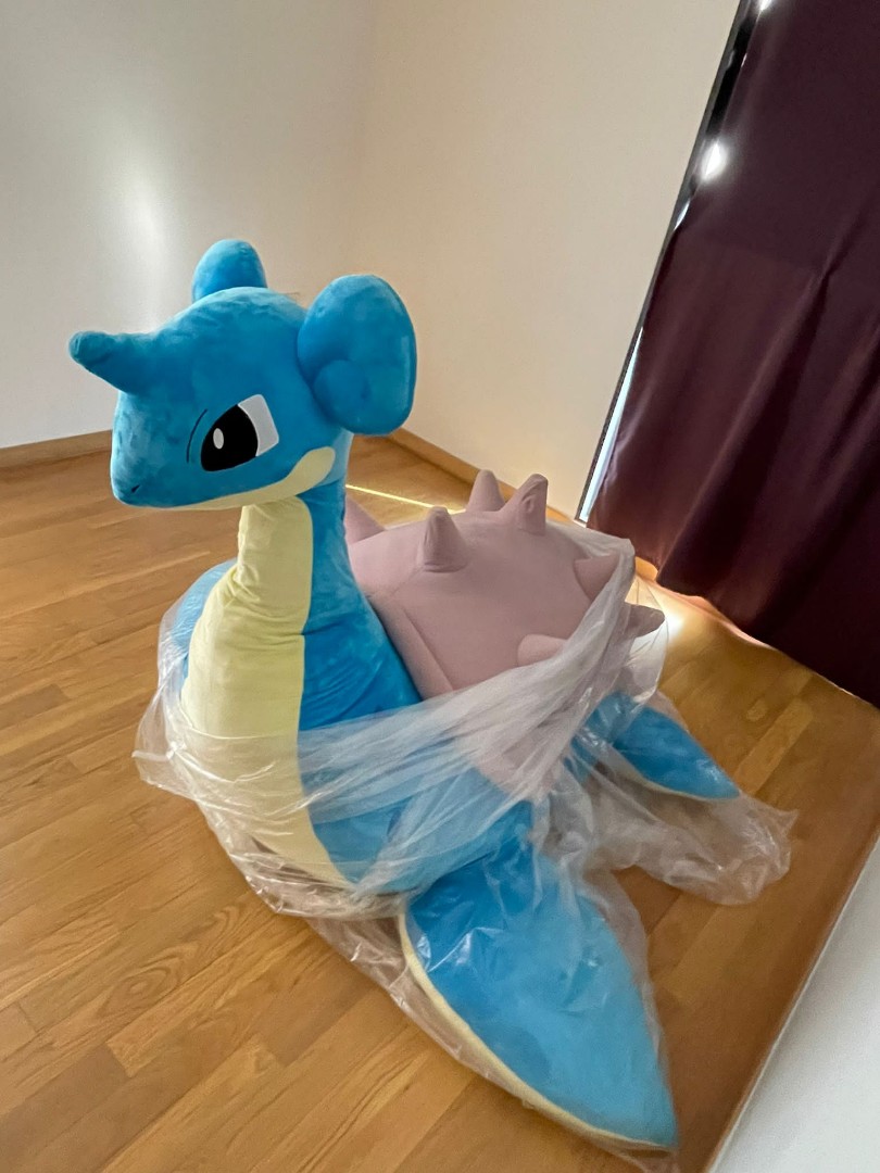 Giant life size Lapras plush Pokemon Premium Bandai " 絶対にのりたいラプラス ...