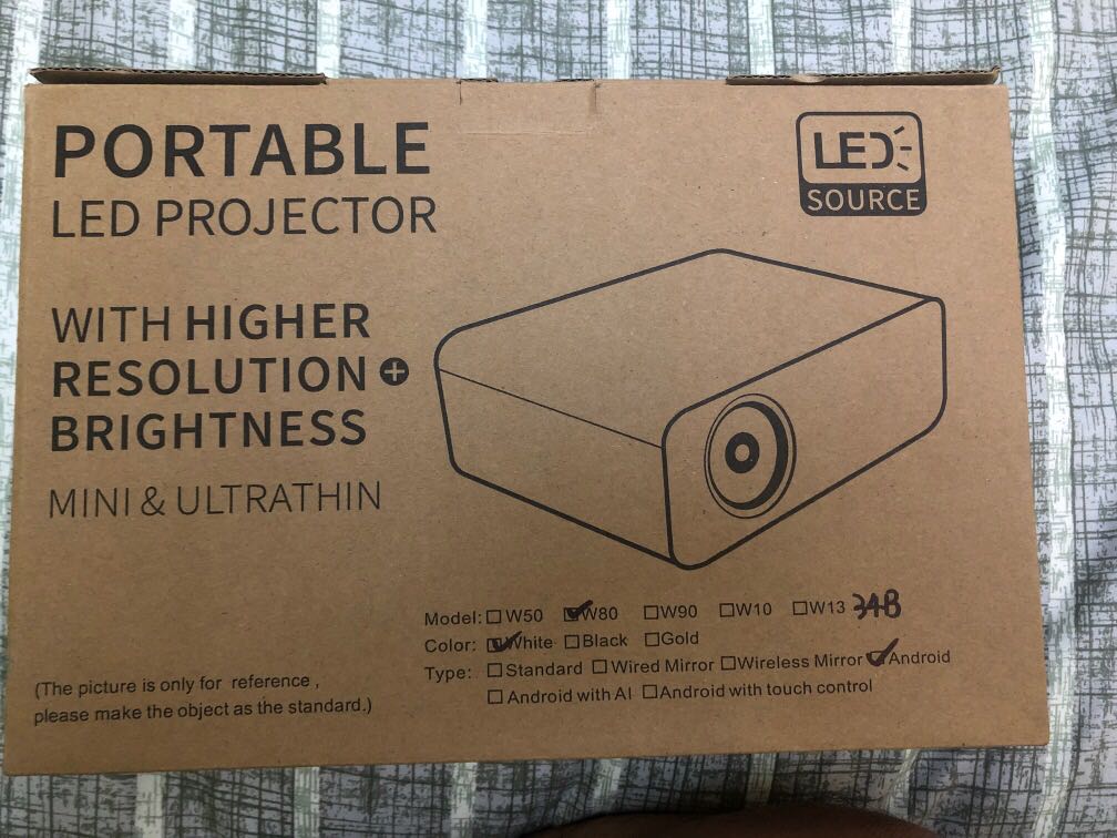 LED Projector White, TV & Home Appliances, TV & Entertainment ...