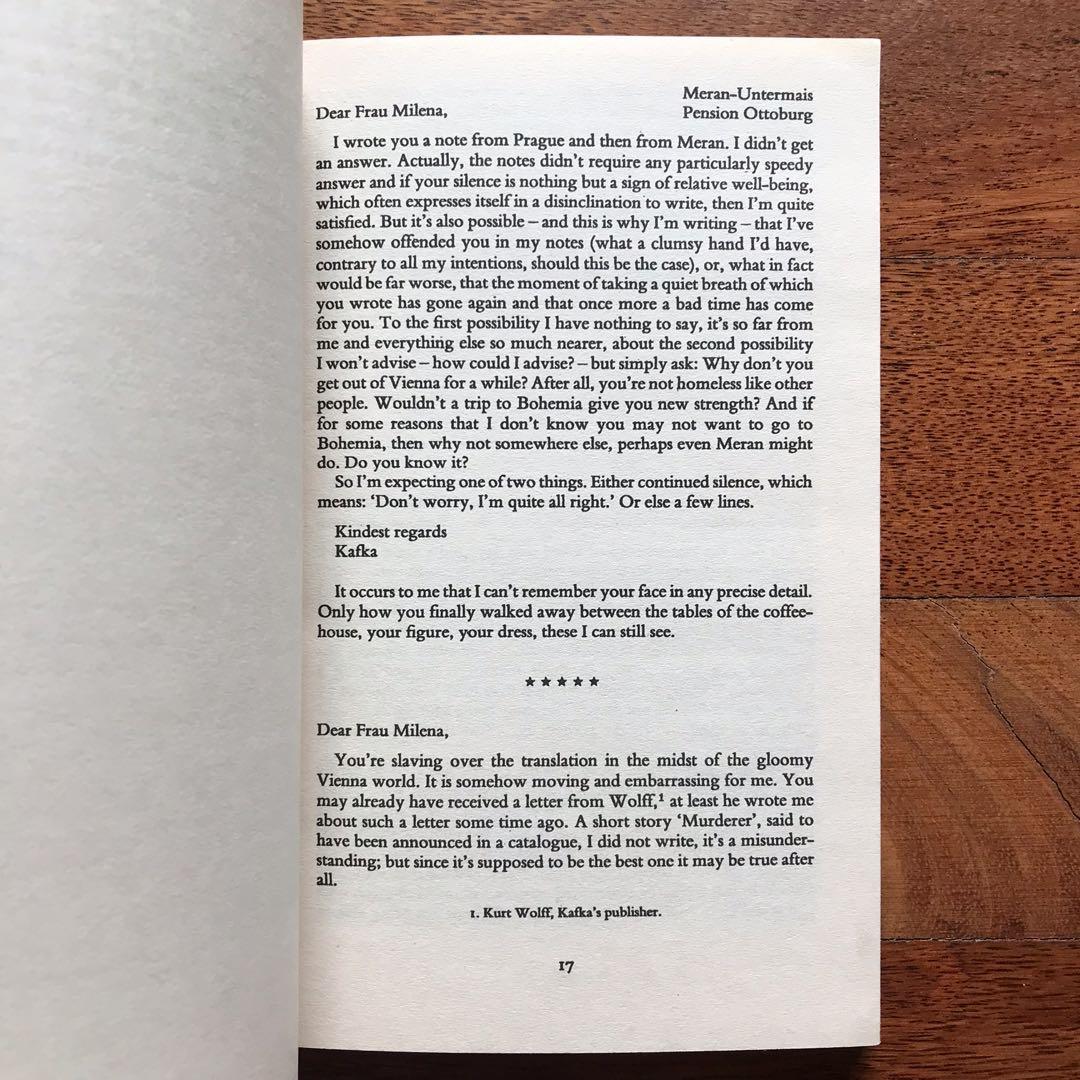 Letters To Milena Franz Kafka {classic} Books And Stationery Books On