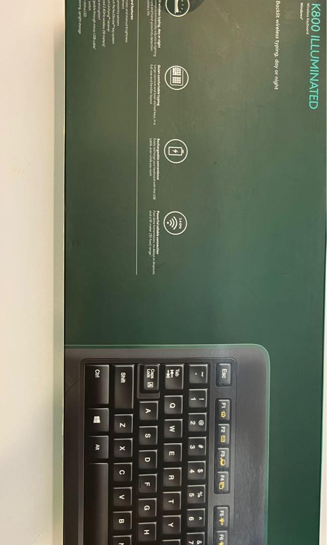 Logitech K800 ILLUMINATED, Computers & Tech, Parts & Accessories ...