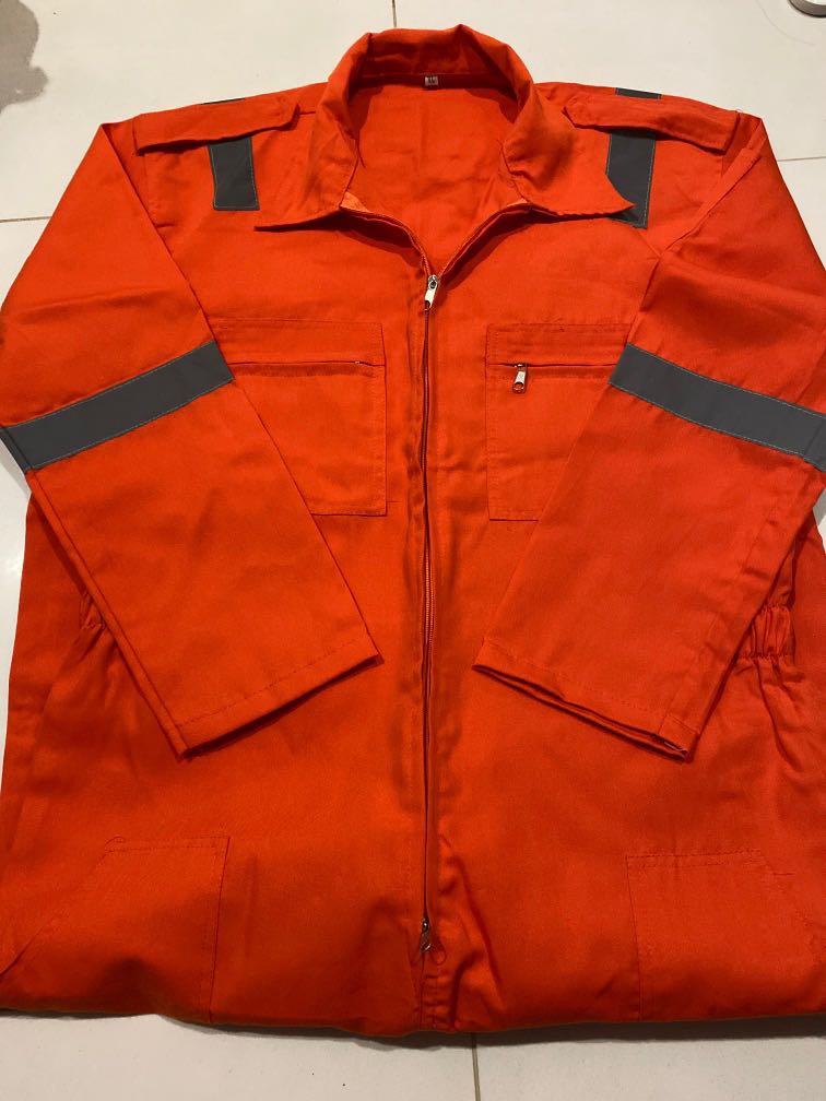 Orange Wearpack Safety Coverall Suit, Everything Else on Carousell