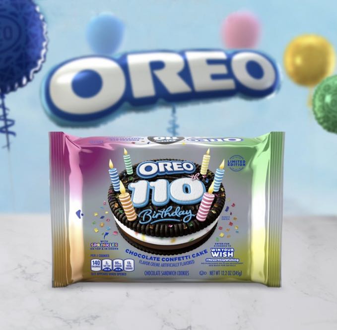 OREO 110th Birthday Chocolate Confetti Cake Chocolate Sandwich Cookies ...