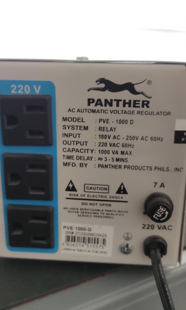 Panther PVE 1000 AVR Relay, TV & Home Appliances, Electrical, Adaptors ...