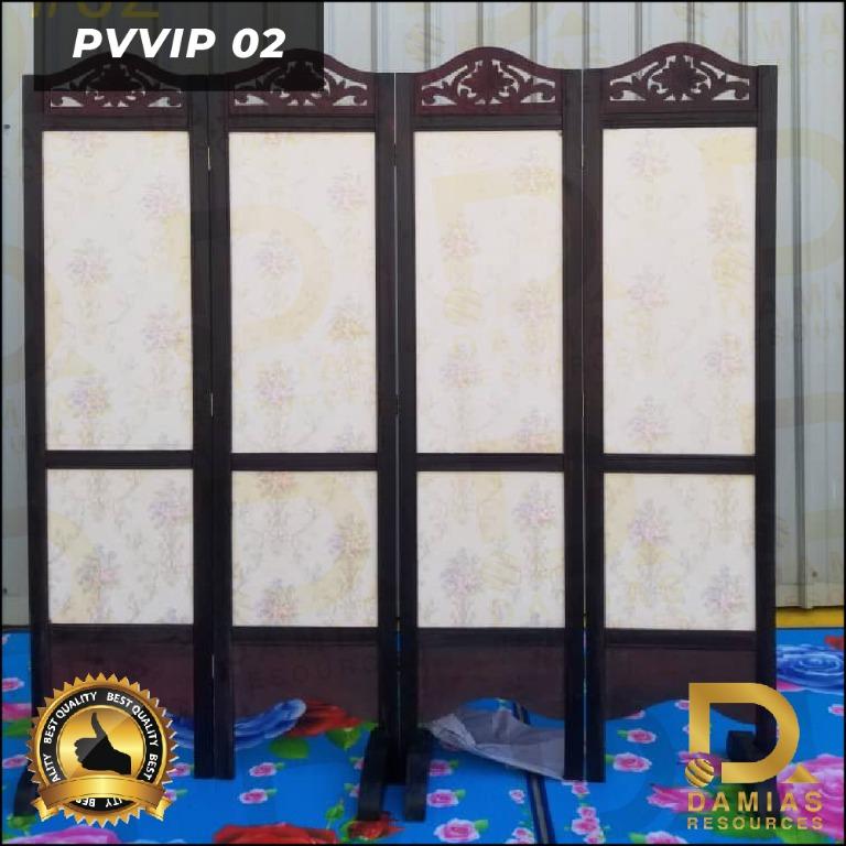 PARTITION VVIP KAYU SOLID BERAT DESIGN MODEN PEMBAHAGI RUANG ADA KAKI ...