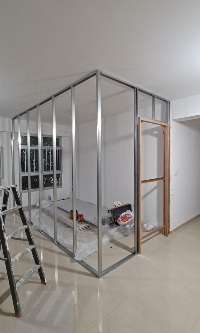 partition wall/ceiling renovation, Home Services, Renovations on Carousell