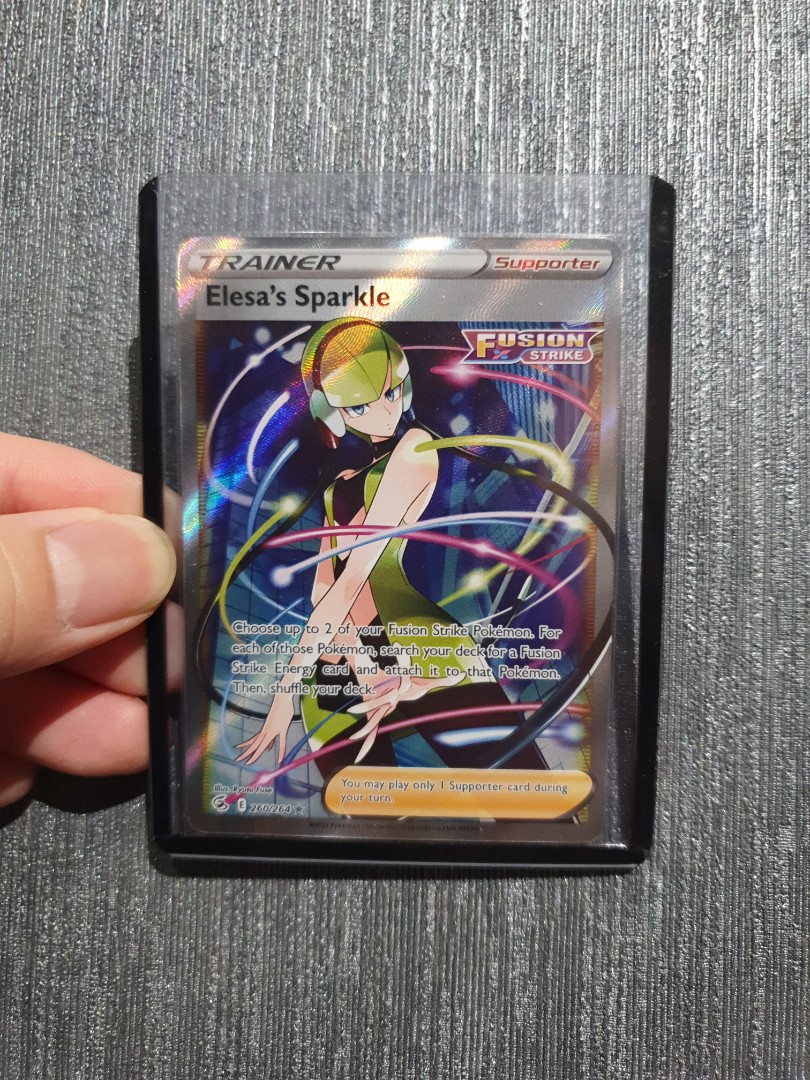 Pokemon TCG Fusion Strike Elesa's Sparkle Full Art Ultra Rare Card ...