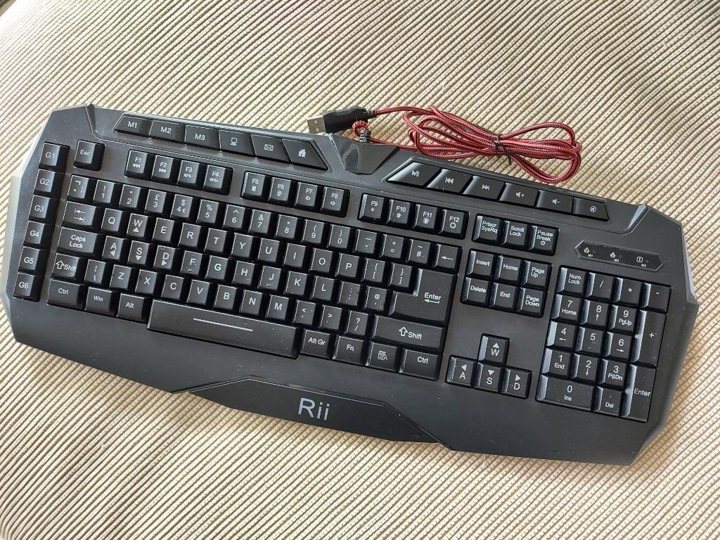 Rii RK500 2 Color LED Backlit (Red/Blue) Gaming Keyboard, Computers ...
