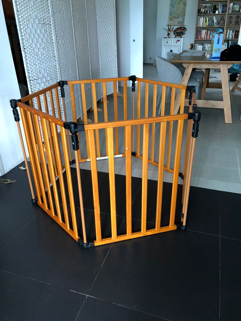 Safety Gate Playpen Wood, Babies & Kids, Baby Nursery & Kids Furniture ...