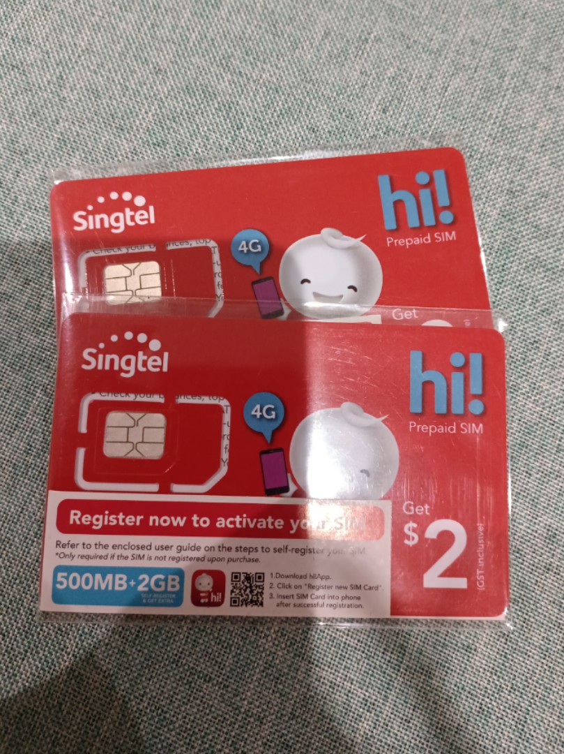 Singtel Hi Prepaid Sim, Mobile Phones & Gadgets, Mobile & Gadget ...