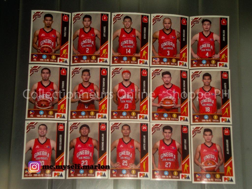Stickito PBA Sticker cards Barangay Ginebra San Miguel Kings, Hobbies ...