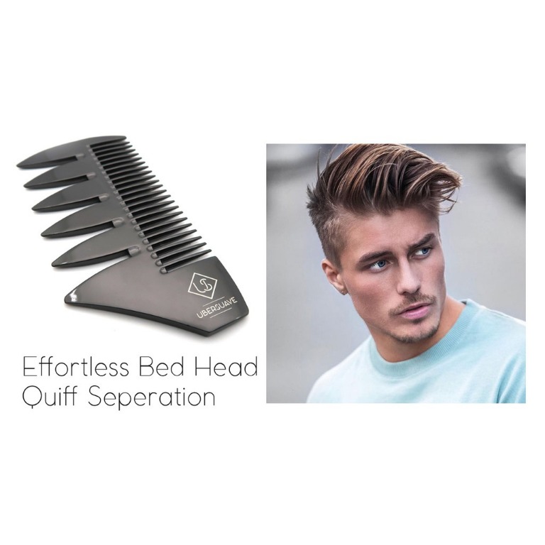 "The Shuriken" Quiff Comb By Ubersuave, Beauty & Personal Care, Men's ...
