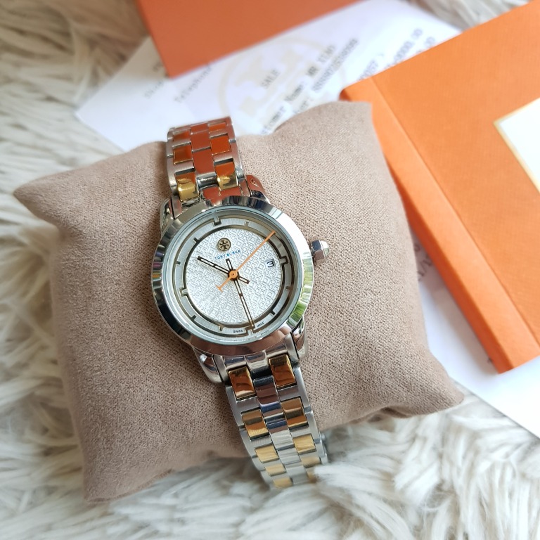 Tory Burch Gold Tone Stainless Steel White Dial 37mm Watch TRB10, Women ...