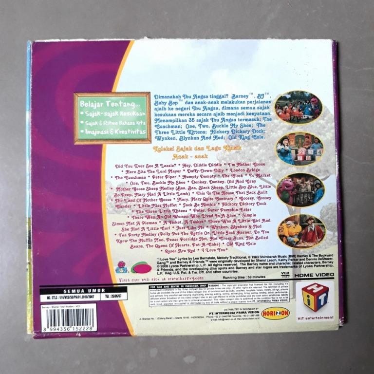 VCD Original Barney Edisi Sajak & Lagu Klasik - Rhyme Time Rhythm ...