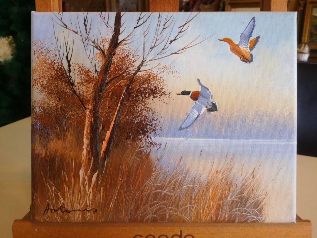 Wild Duck Oil Painting, Hobbies & Toys, Stationery & Craft, Art ...