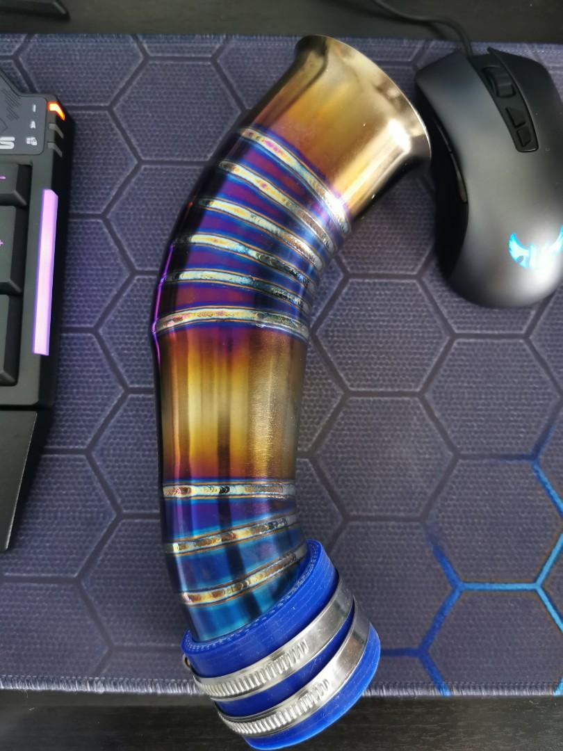 XMAX 300 REAL TITANIUM Air intake pipe., Motorcycles, Motorcycle ...