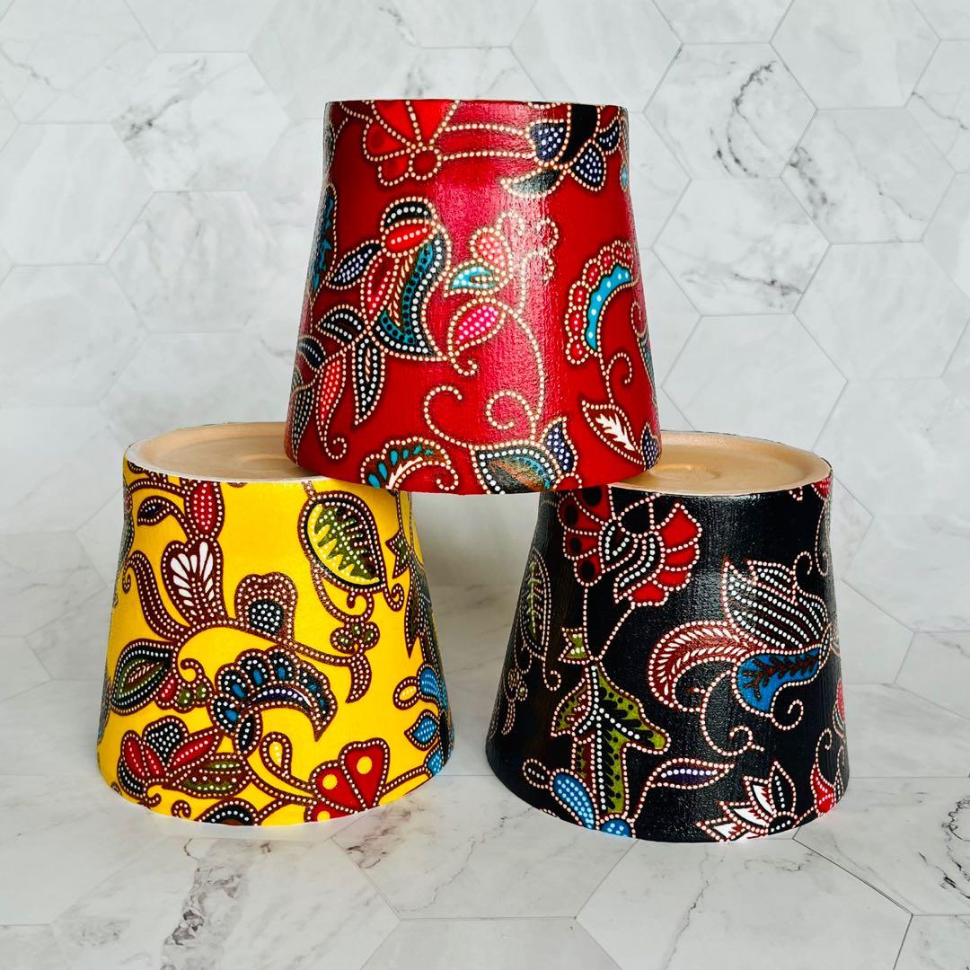 Yellow Singapore Airlines Batik Plant Pot, Small Size Plant Pot, Indoor ...