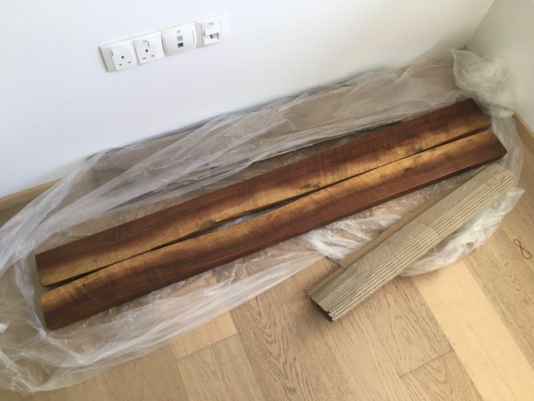 2 american walnut solid wood offcuts, Hobbies & Toys, Stationery ...