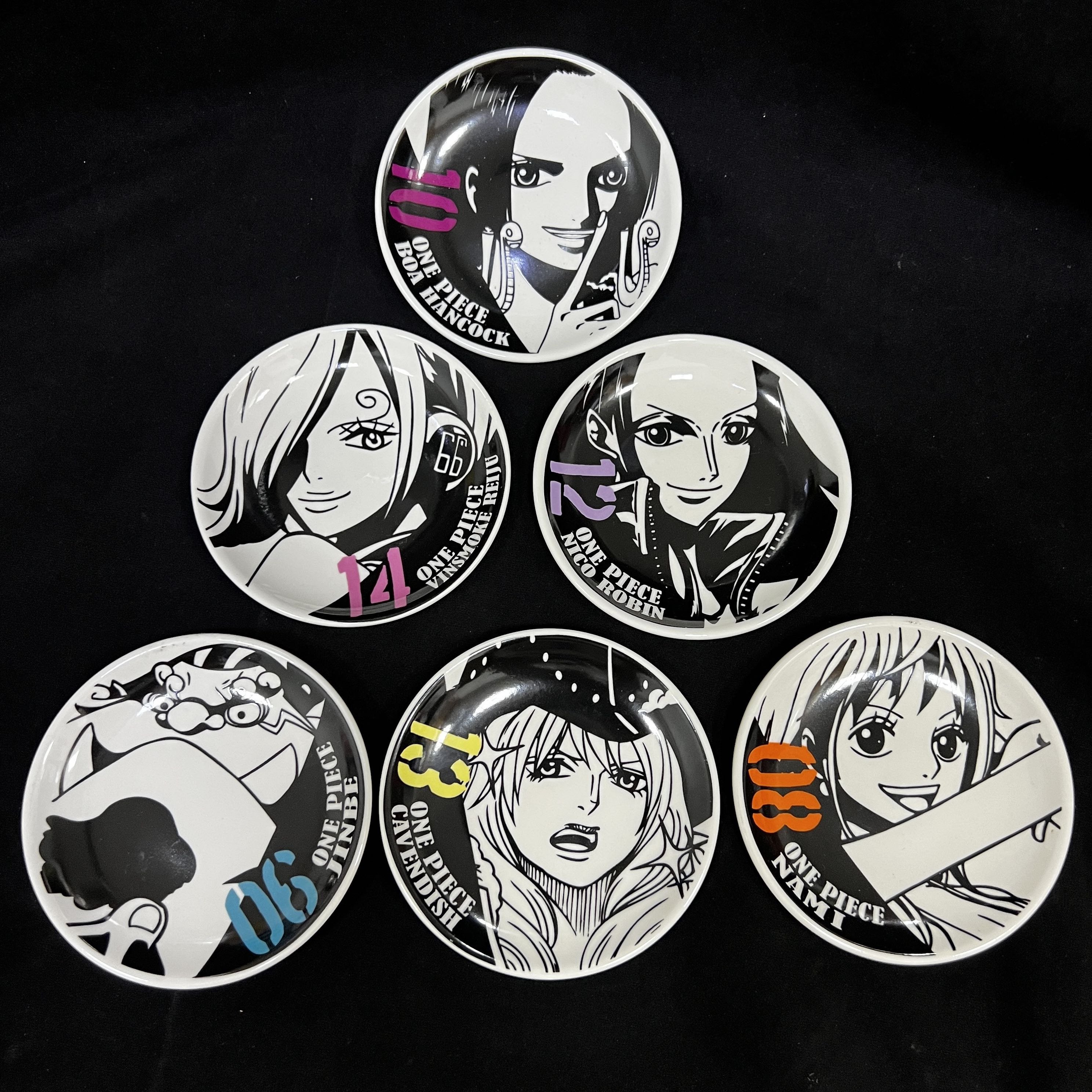 6 X 2018 Official Banpresto One Piece collectible plate Nami - Jinbe ...