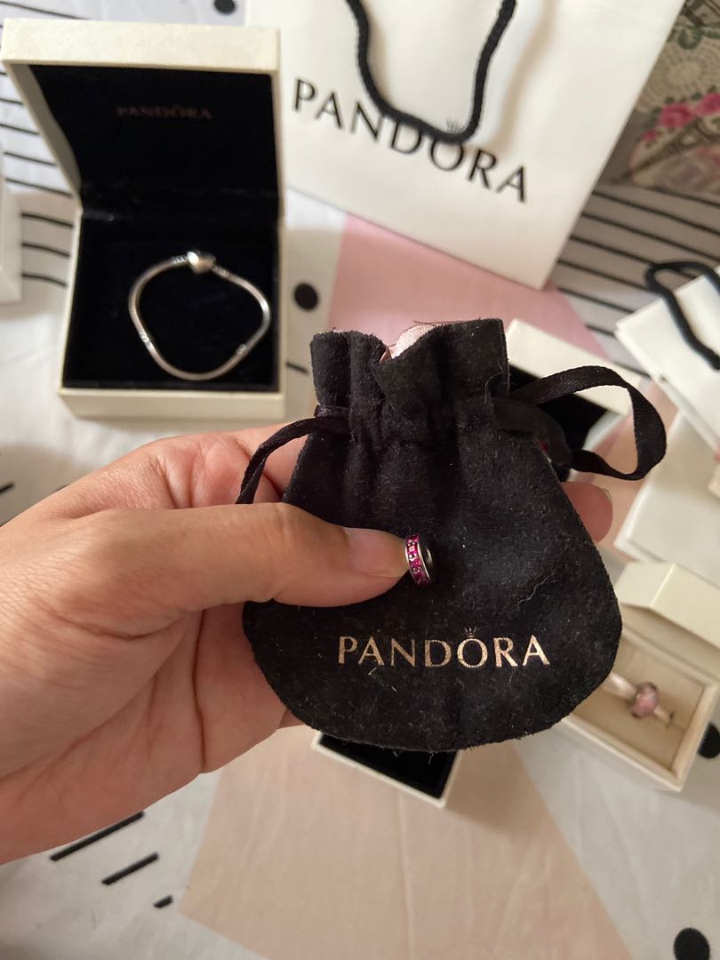 Authentic pandora stopper with cubic zirconia, Women's Fashion, Jewelry ...