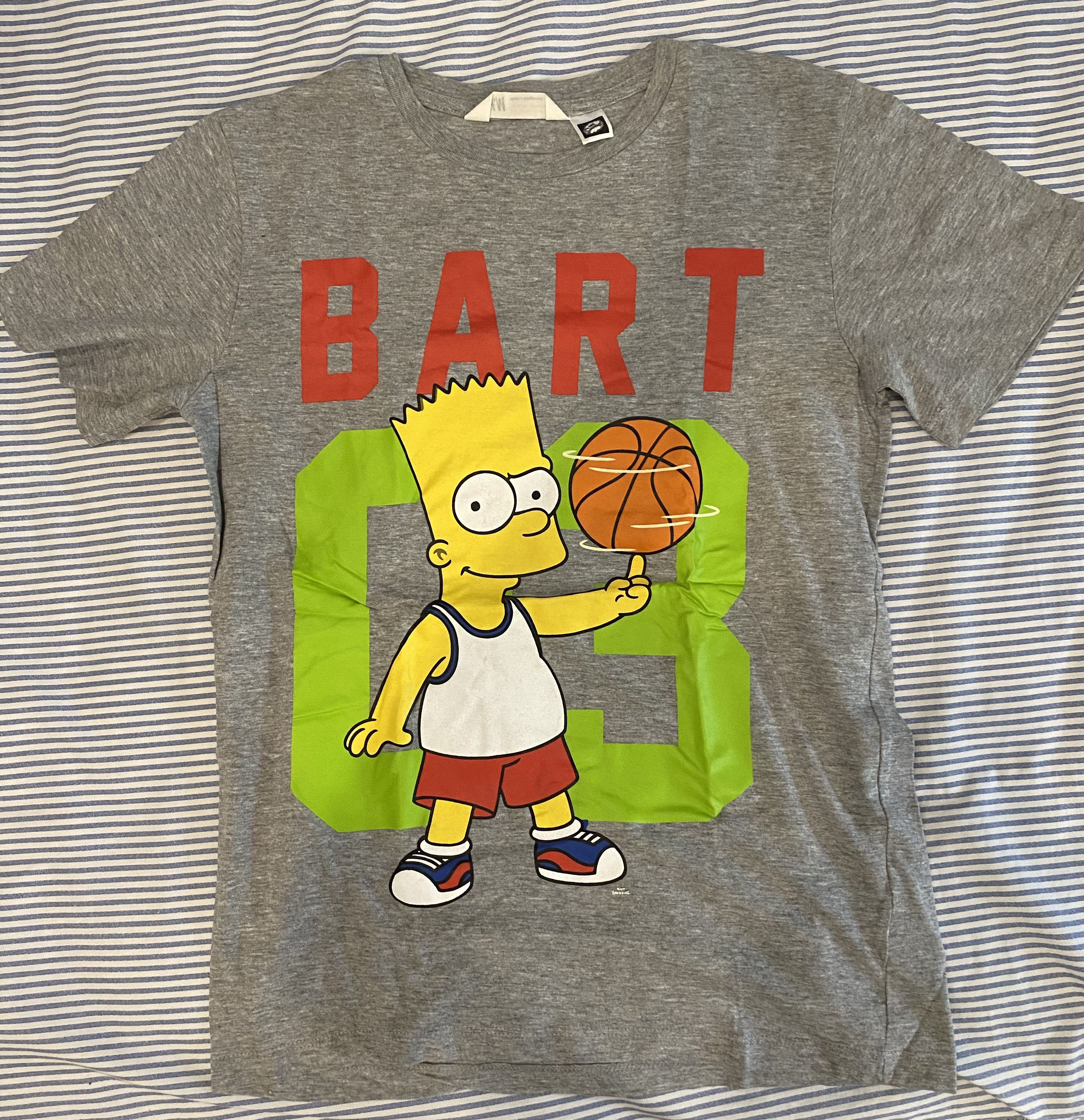 Bart Simpsons Basketball H&M Shirt, Men's Fashion, Tops & Sets, Tshirts ...