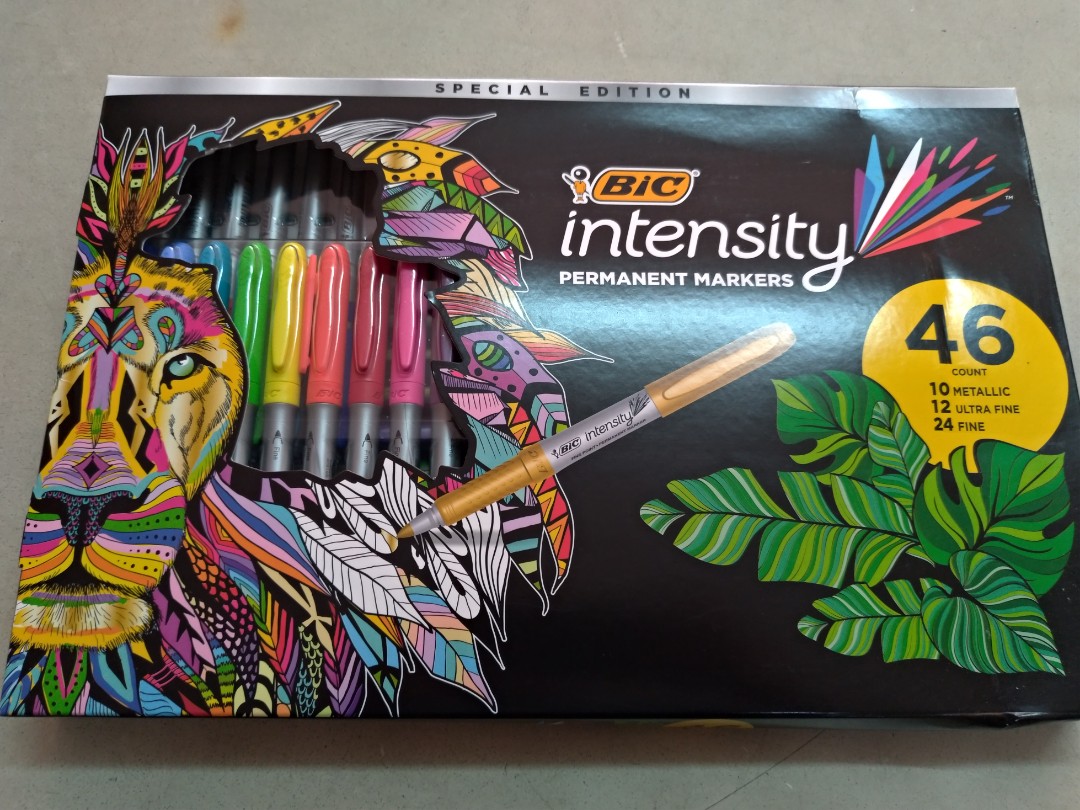 BIC Intensity Permanent Marker 46pcs, Hobbies & Toys, Stationary ...