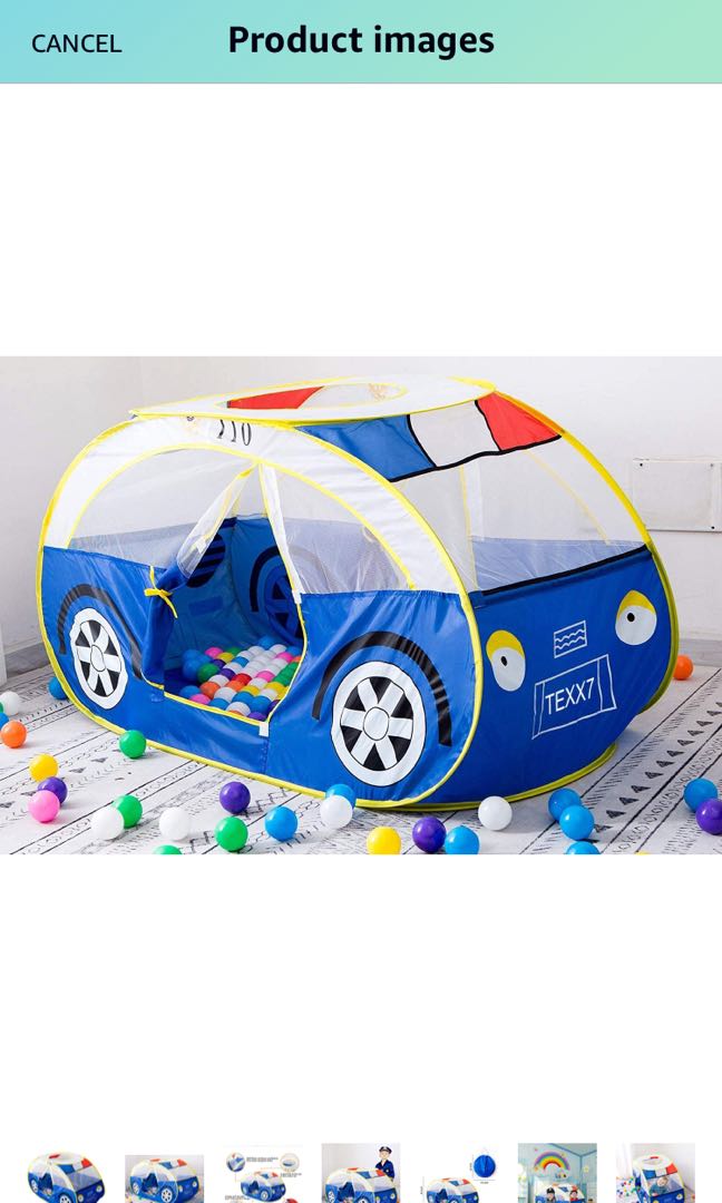 *NEW* Blue police car play tent / ball pit for kids (indoor/outdoor ...