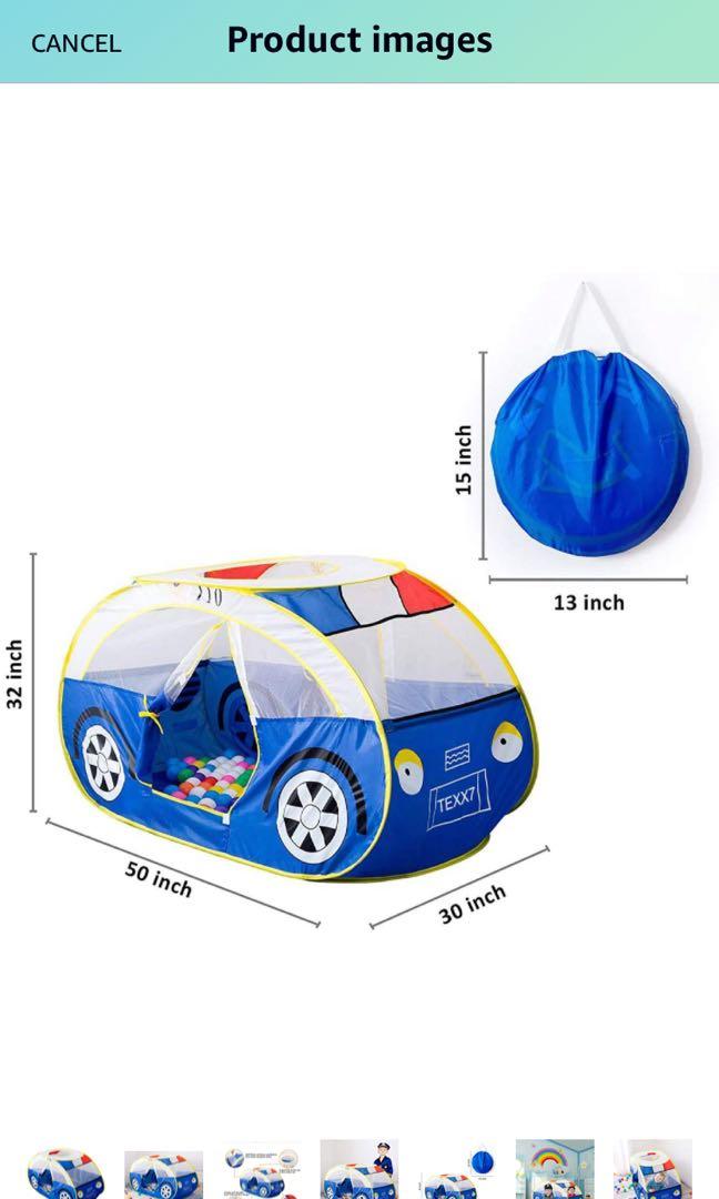 *NEW* Blue police car play tent / ball pit for kids (indoor/outdoor ...