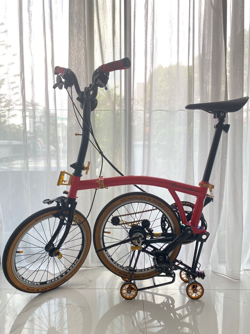 Brompton Rocket Red Black Edition, Sports Equipment, Bicycles & Parts ...