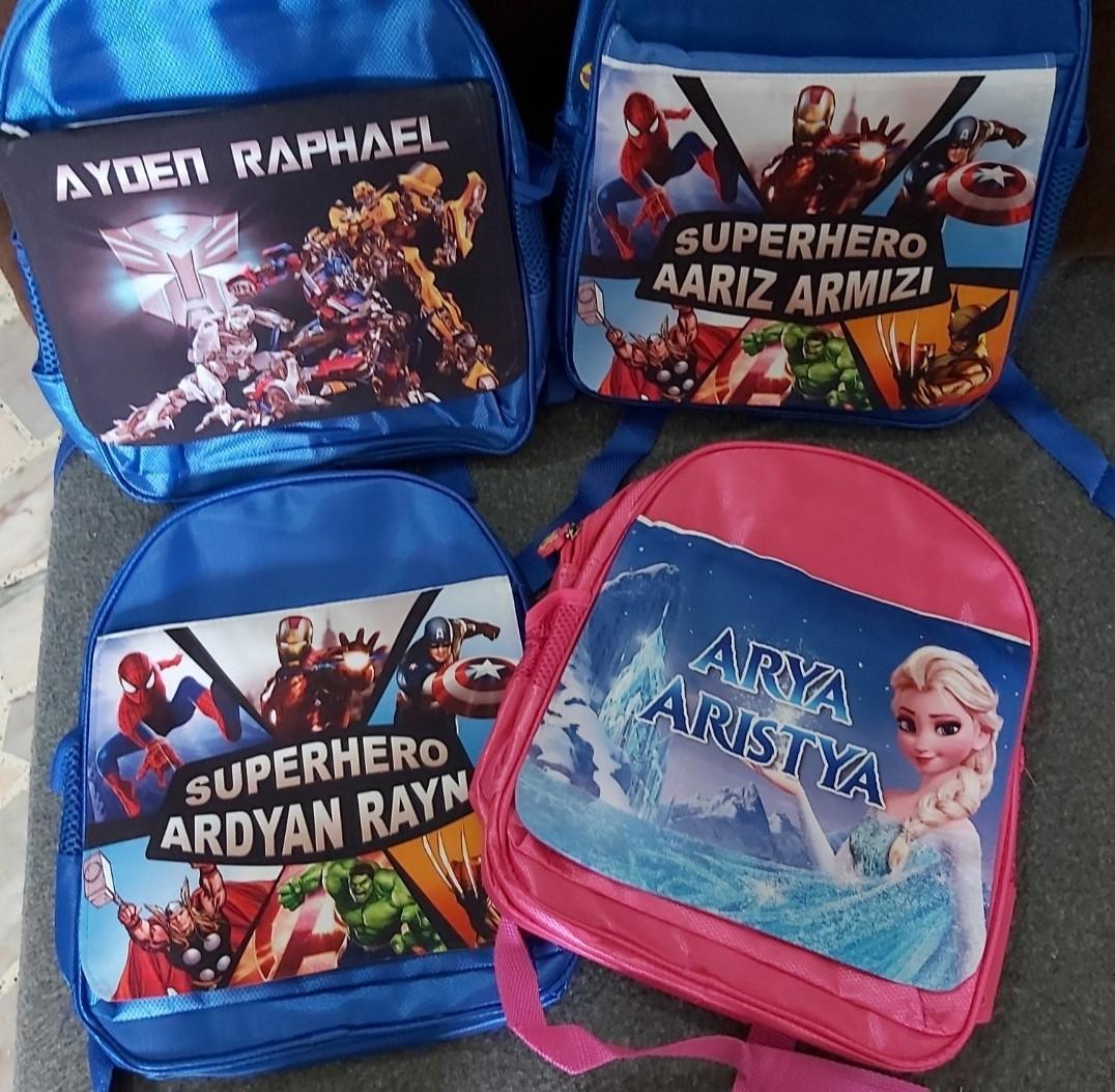Custom school bag with name. Children school bag, backpack 2 sizes ...