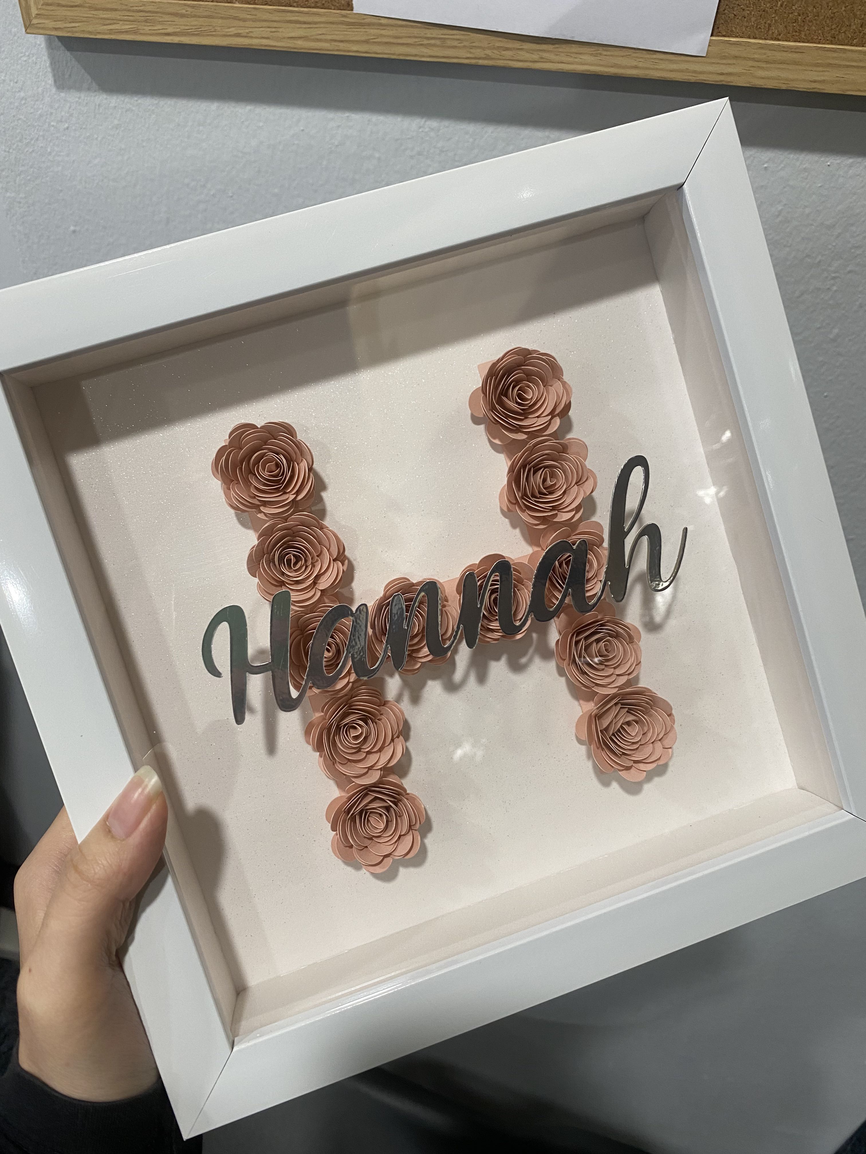 Customized and Personalised Initial & name shadow box, Furniture & Home ...