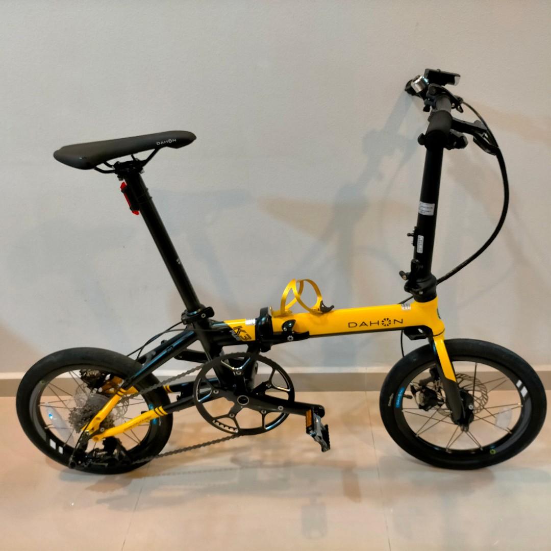 Dahon K3 Plus yellow 16 inches 9 speed foldable bike, Sports Equipment ...