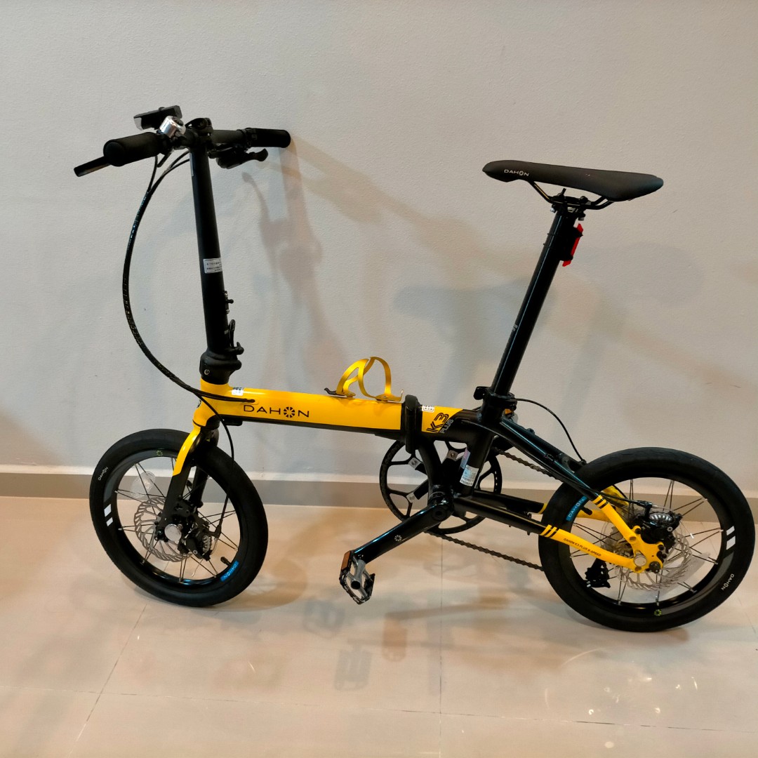 Dahon K3 Plus yellow 16 inches 9 speed foldable bike, Sports Equipment ...