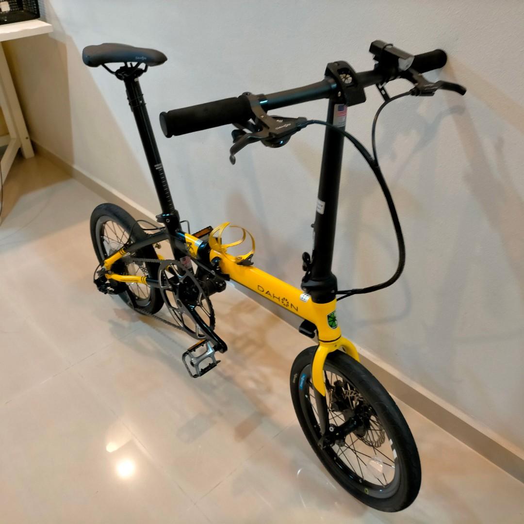 Dahon K3 Plus yellow 16 inches 9 speed foldable bike, Sports Equipment ...