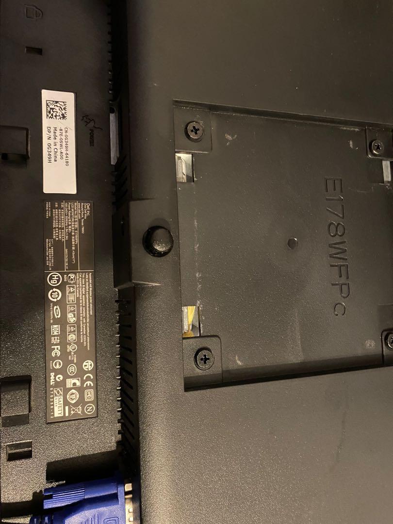 Dell 17 inch monitor E178WFPC, Computers & Tech, Desktops on Carousell