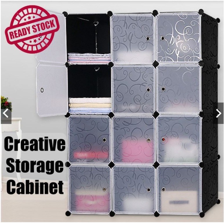 DIY Modular Cube Storage Cabinet System Rack Shelf Wardrobe Box Storage ...