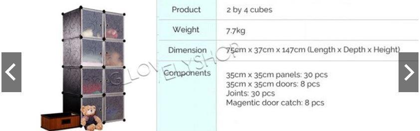 DIY Modular Cube Storage Cabinet System Rack Shelf Wardrobe Box Storage ...
