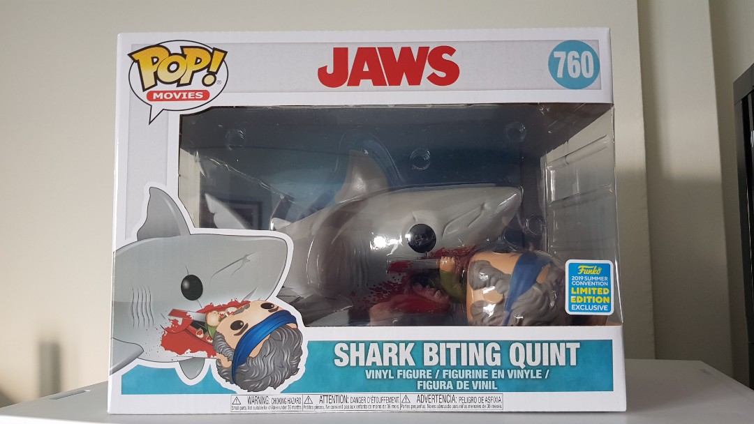 Clearance Funko Pop Jaws Shark biting quint summer convention funko ...