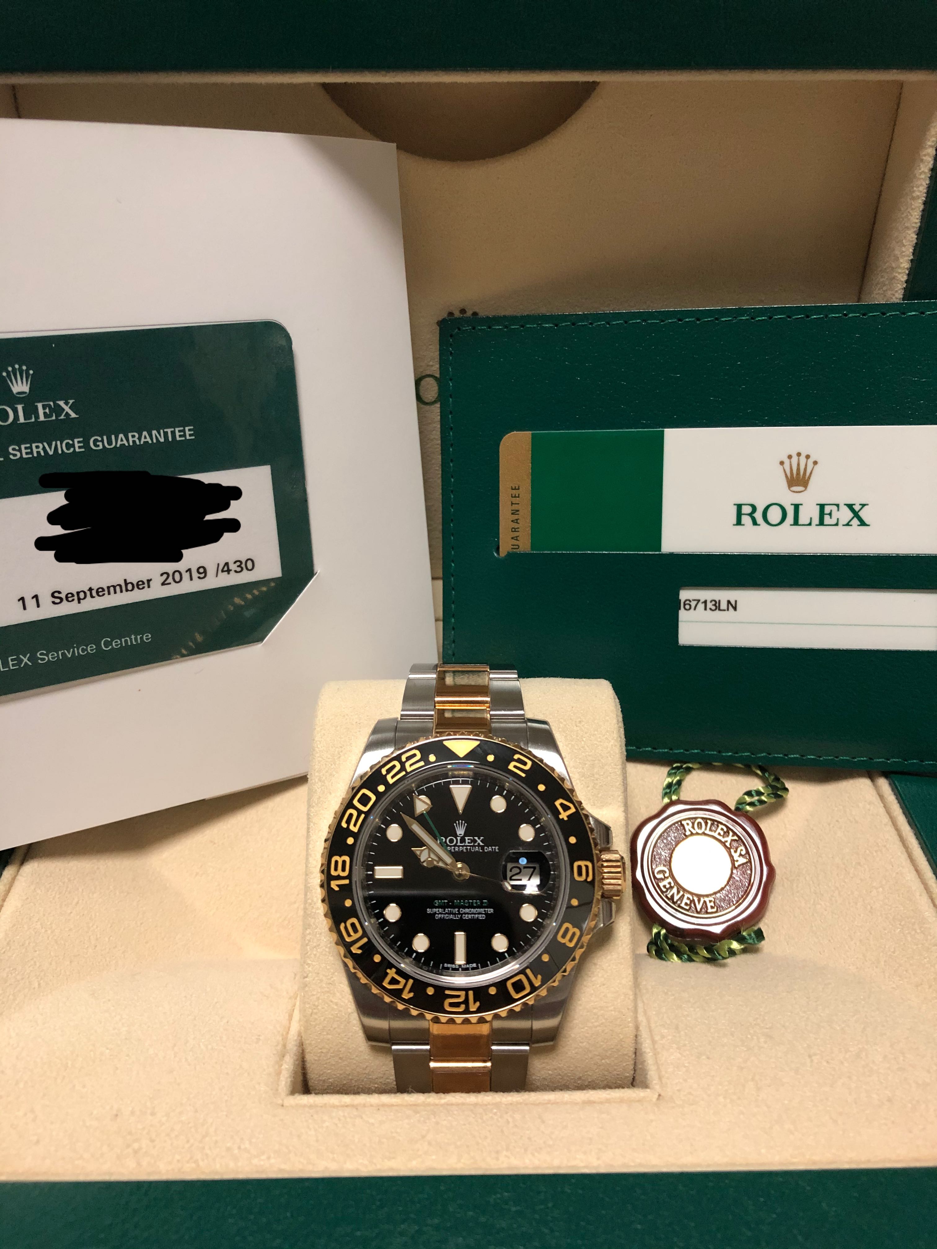 GMT Master 2 Half Gold 116713LN, Luxury, Watches on Carousell