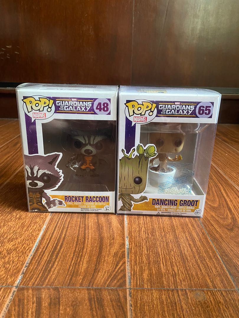 Guardians of the Galaxy (Groot and Rocket Racoon) Funko Pop, Hobbies ...