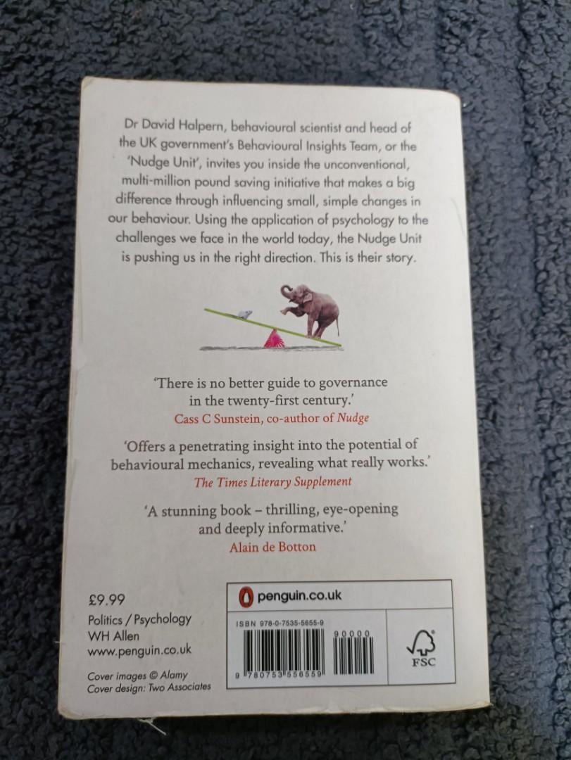 Inside the Nudge Unit-David Halpern, Hobbies & Toys, Books & Magazines ... Inside the Nudge Unit-David Halpern, Hobbies & Toys, Books & Magazines ...