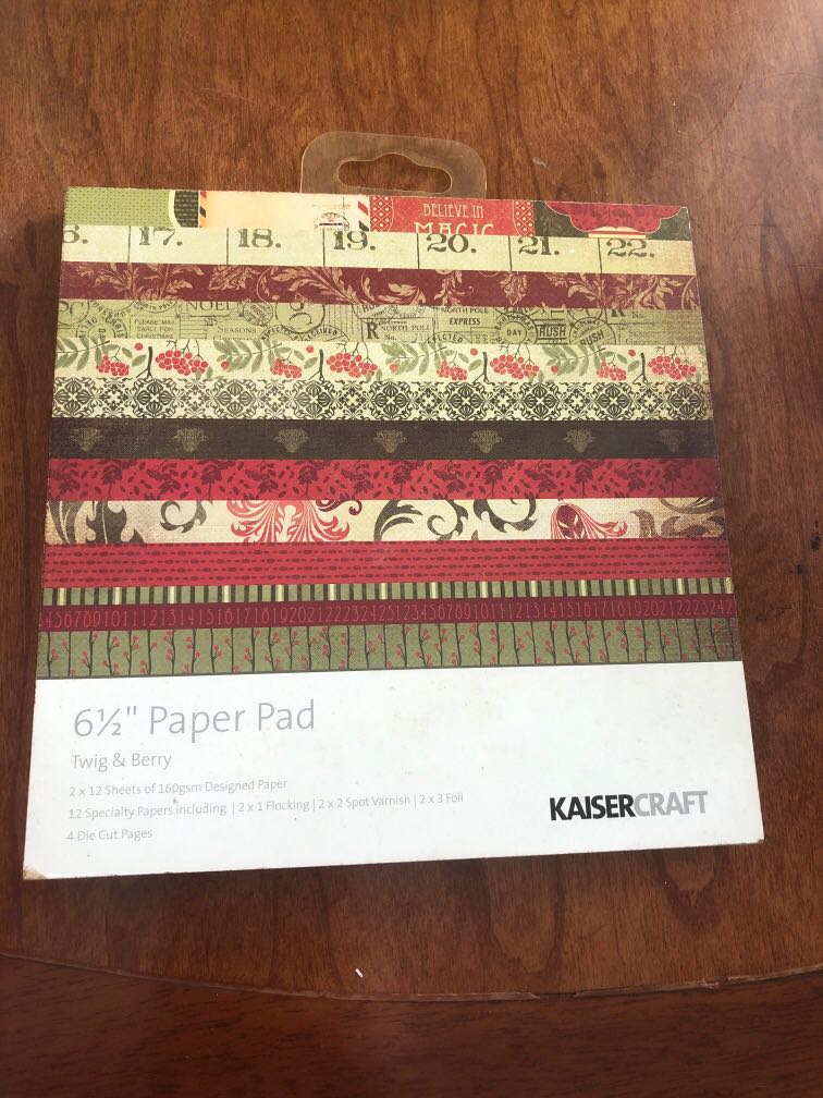 Kaiser Kraft 6 1/2 inch Paper Pad Twig & Berry, Hobbies & Toys ...