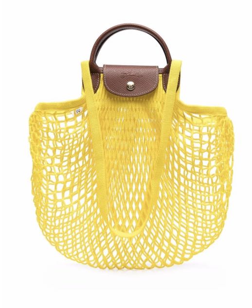 Longchamp Le Pilage Filet Yellow bag, Women's Fashion, Bags & Wallets ...