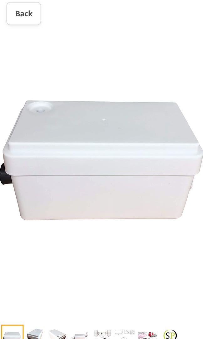 Macerator Pump Sanitary P250 Waste Water Pump for Shower, Sink, Bath ...