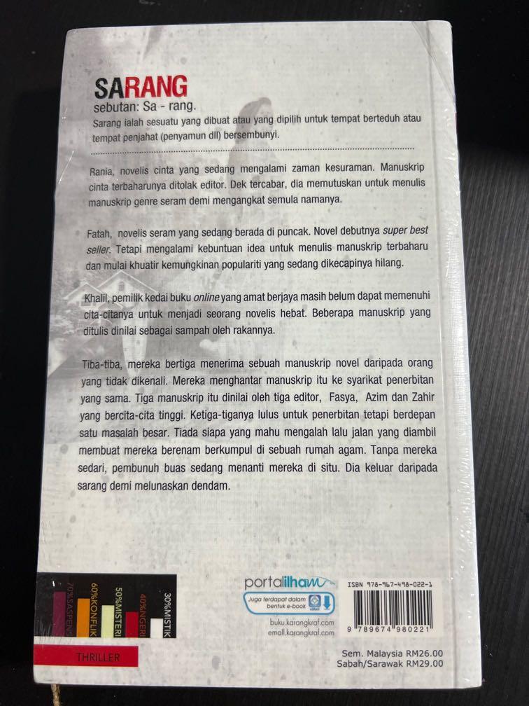 Malay novel ( sarang) by buku prima, Hobbies & Toys, Books & Magazines ...