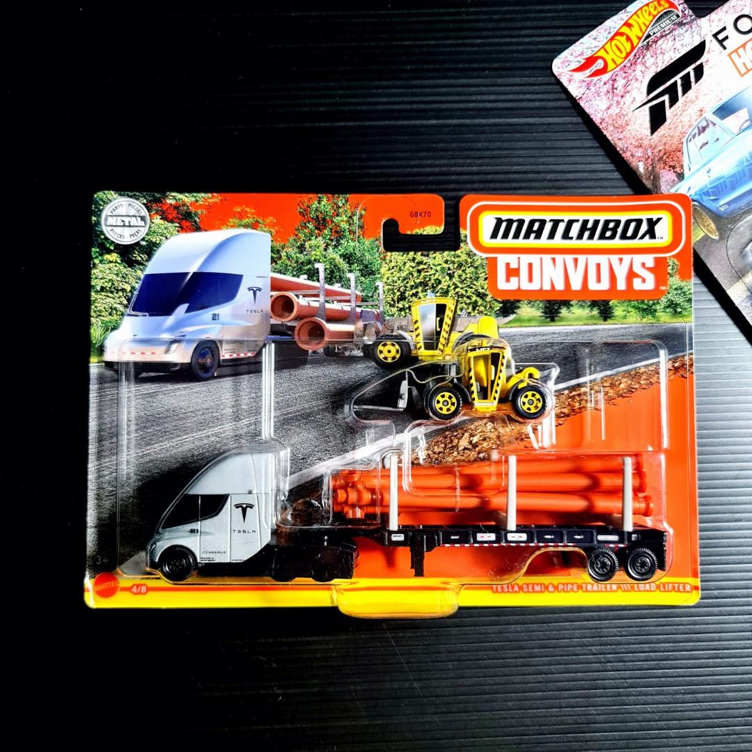 Matchbox Convoys Series Tesla Semi & Pipe Trailer With Load Lifter 2022 ...
