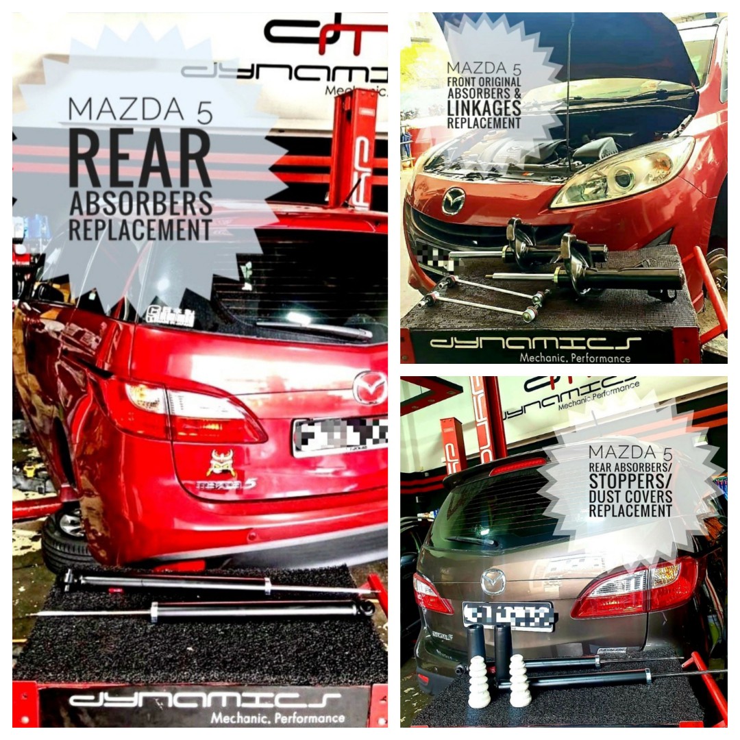 Mazda 2/3/5/6: Absorbers/End Links/Front Linkages replacements, Car ...