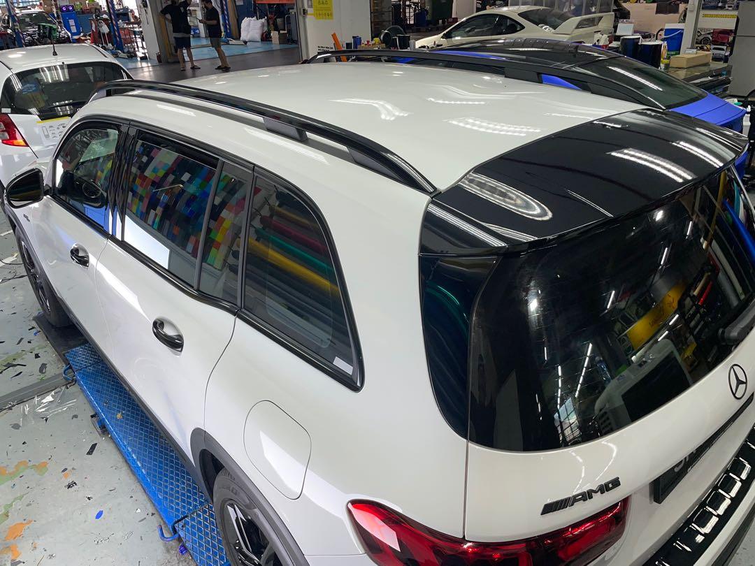 Mercedes GLB full dechrome, handles, spoiler, mirror wrap, Car ...