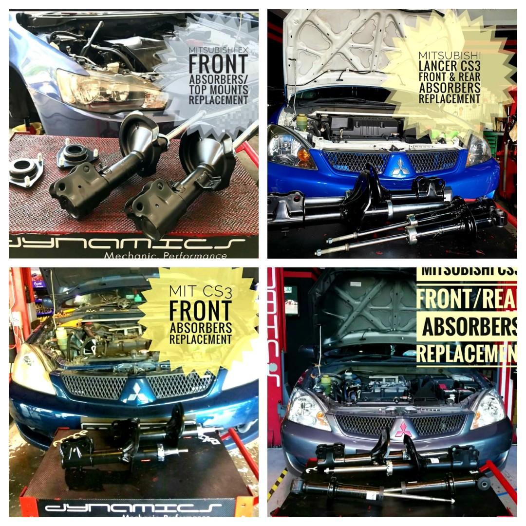 Mitsubishi EX (CY2)/Lancer(CS3): Front/Rear Absorbers Replacement, Car ...