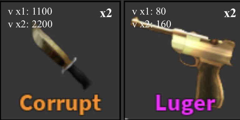 Mm2 Corrupt set , Video Gaming, Gaming Accessories, In-Game Products on ...